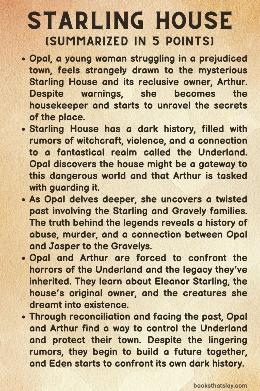 Starling House Summary, Characters and Themes