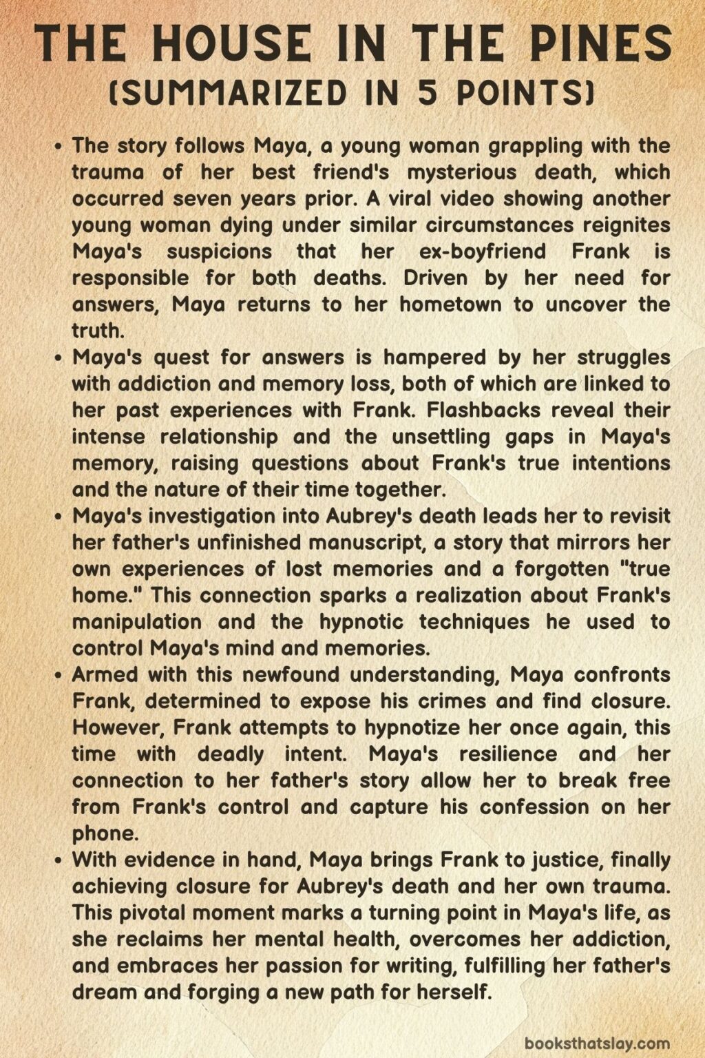 The House in the Pines Summary, Characters and Themes