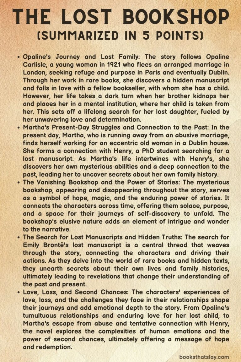 The Lost Bookshop Summary, Characters and Themes