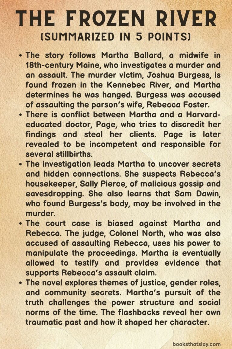 The Frozen River Summary, Characters and Themes