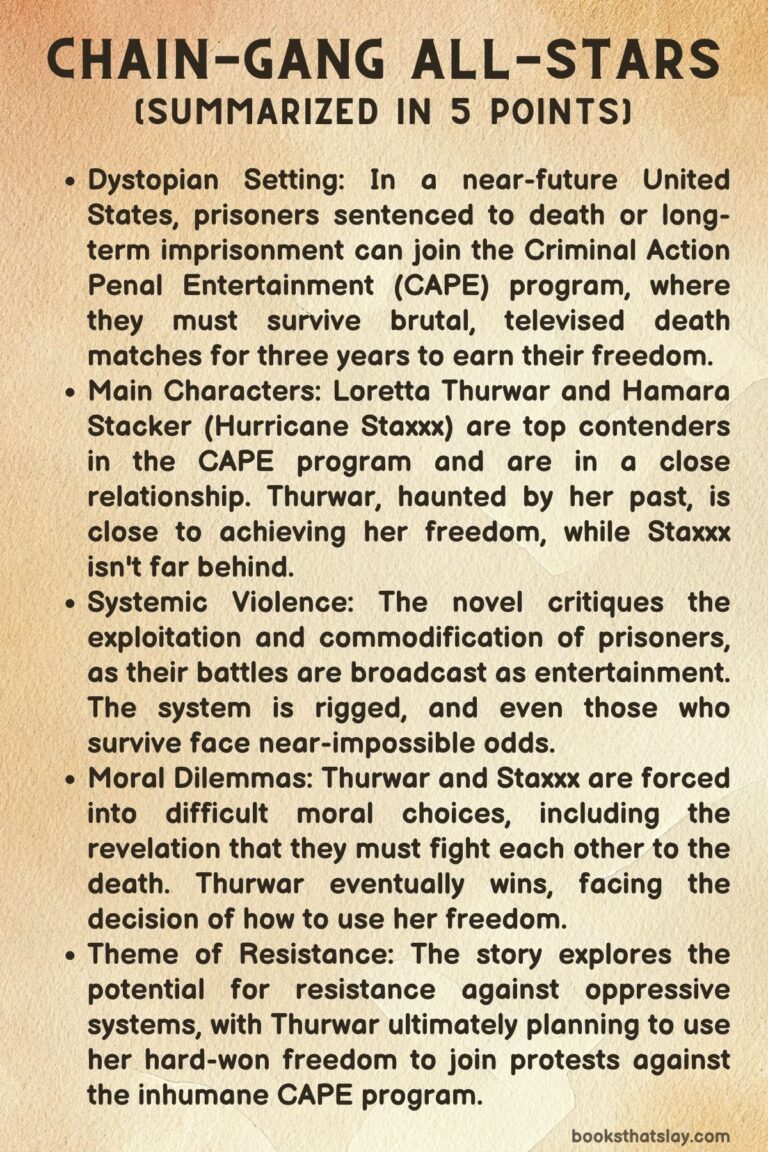 Chain-Gang All-Stars Summary, Characters and Themes