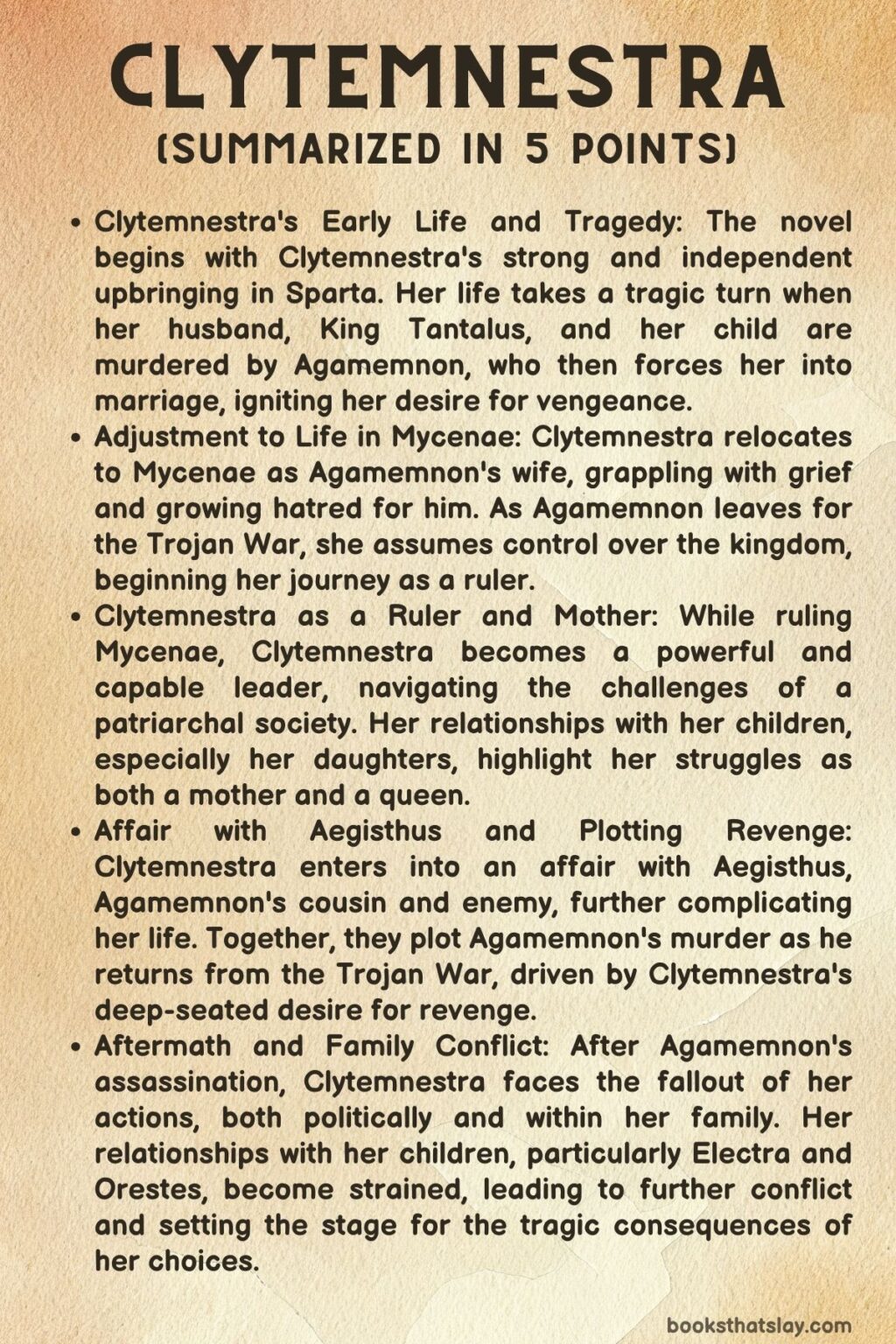 Clytemnestra Summary, Characters and Themes