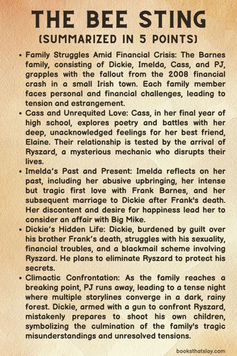 The Bee Sting Summary, Characters and Themes