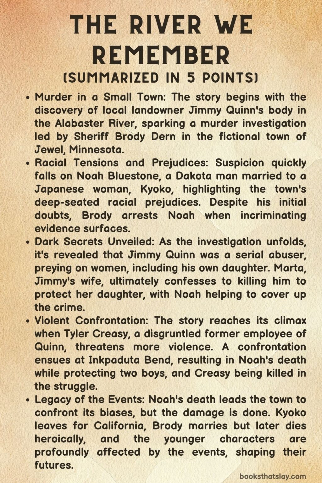 The River We Remember Summary, Characters and Themes