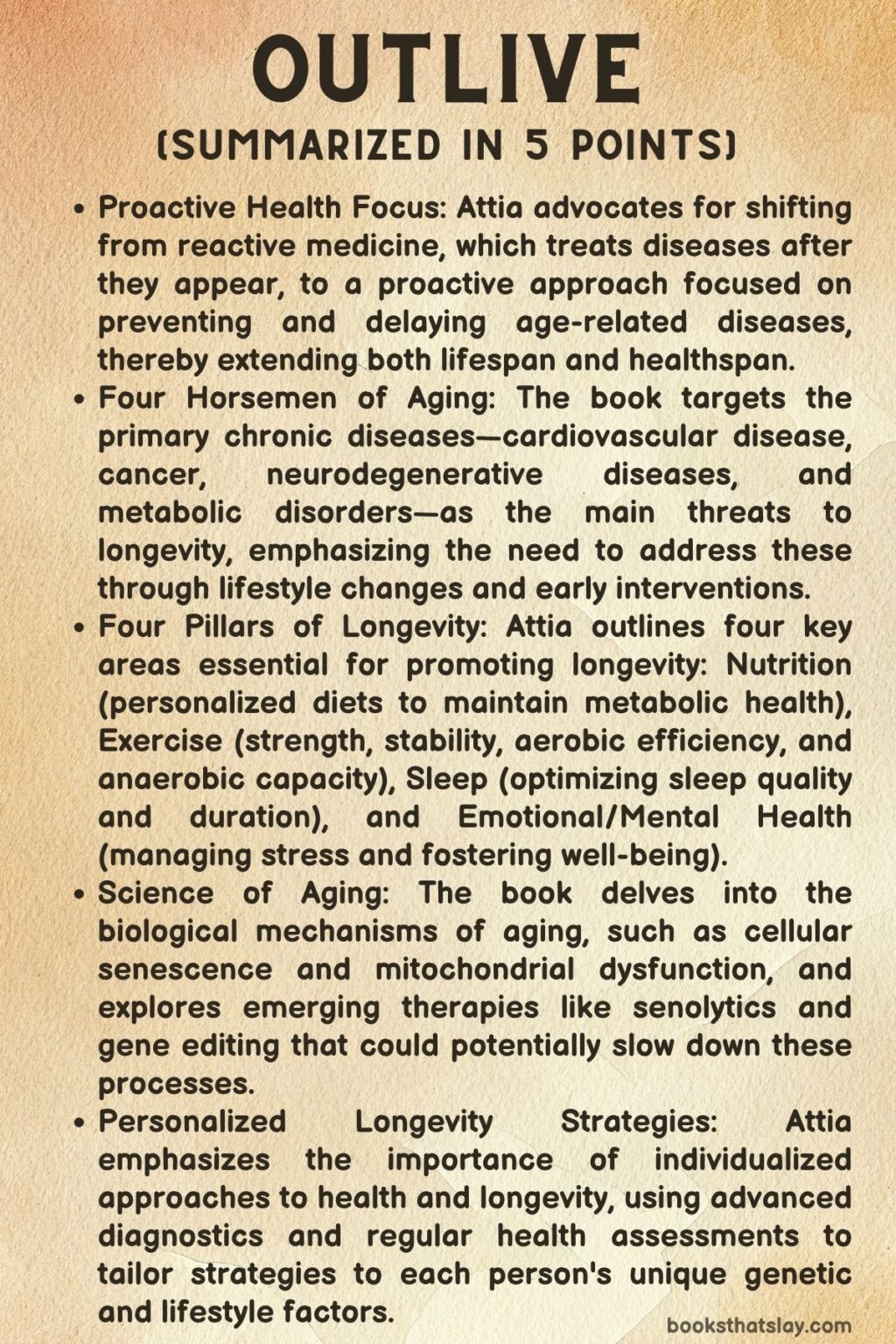 Outlive: The Science and Art of Longevity Summary and Analysis