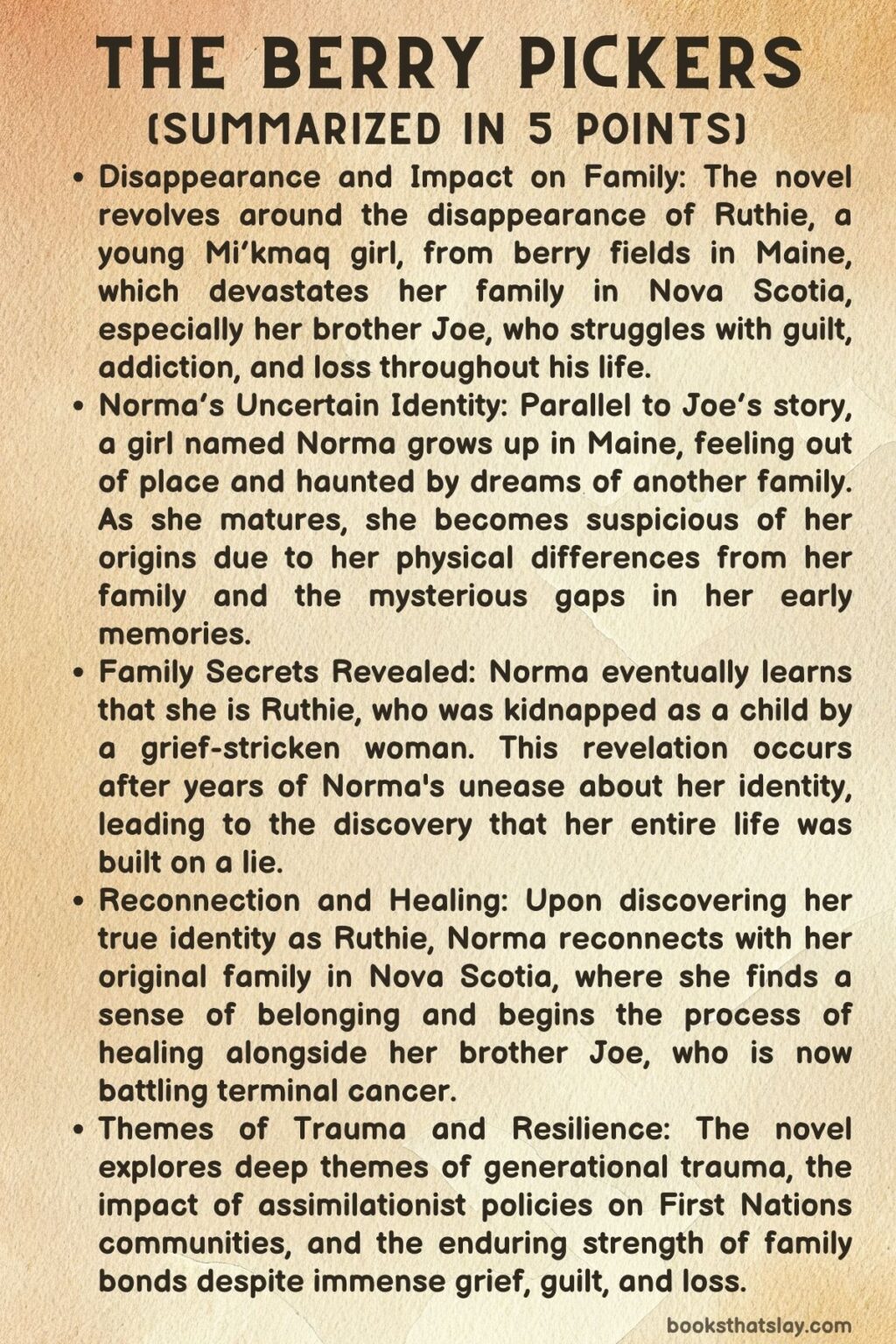 The Berry Pickers Summary, Characters and Themes