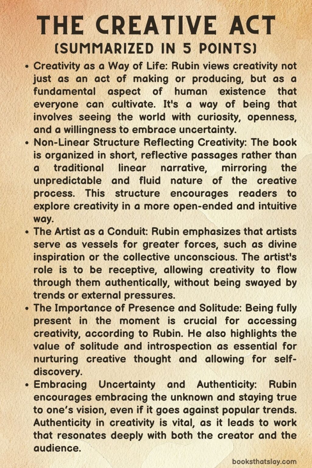 The Creative Act by Rick Rubin Summary and Analysis