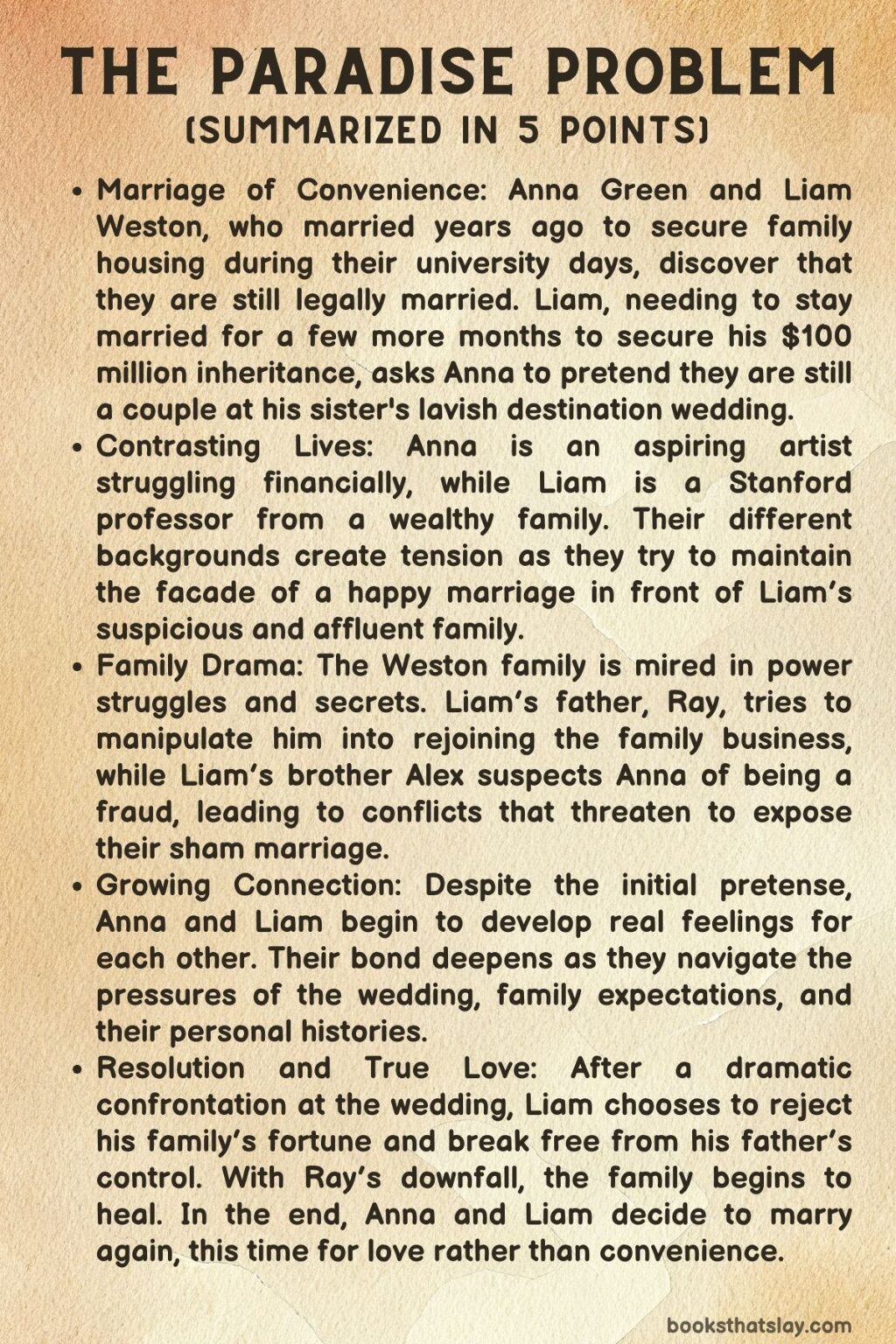 The Paradise Problem Summary, Characters and Themes