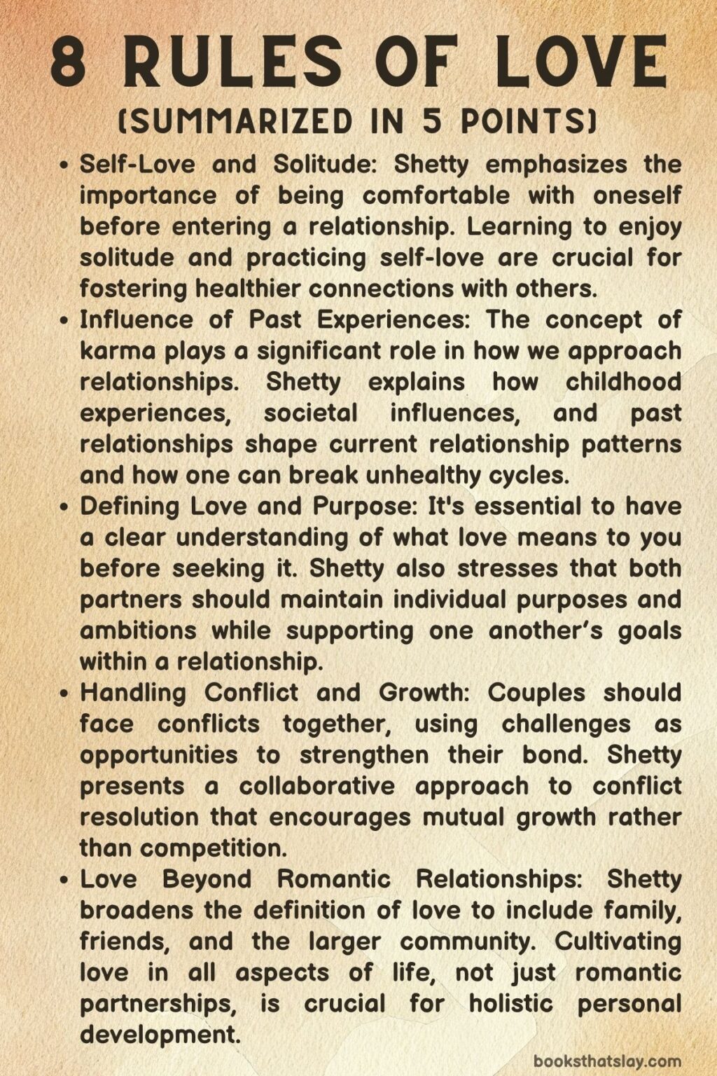 8 Rules of Love Summary, Analysis and Key Lessons