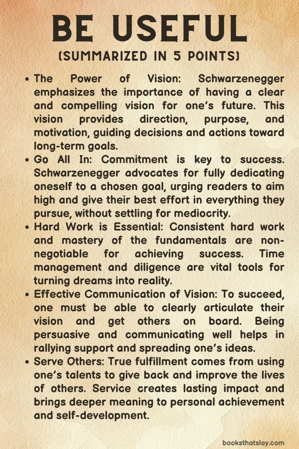 Be Useful: Seven Tools for Life Summary and Analysis