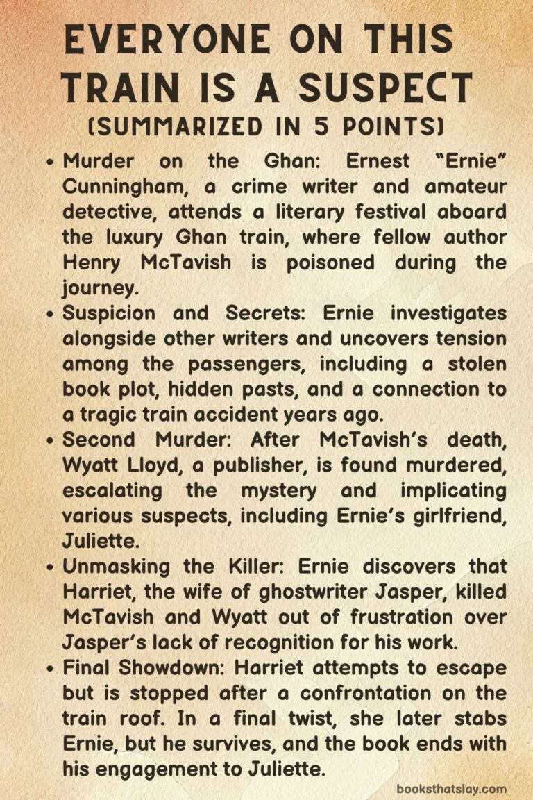 Everyone on This Train Is a Suspect Summary, Characters and Themes