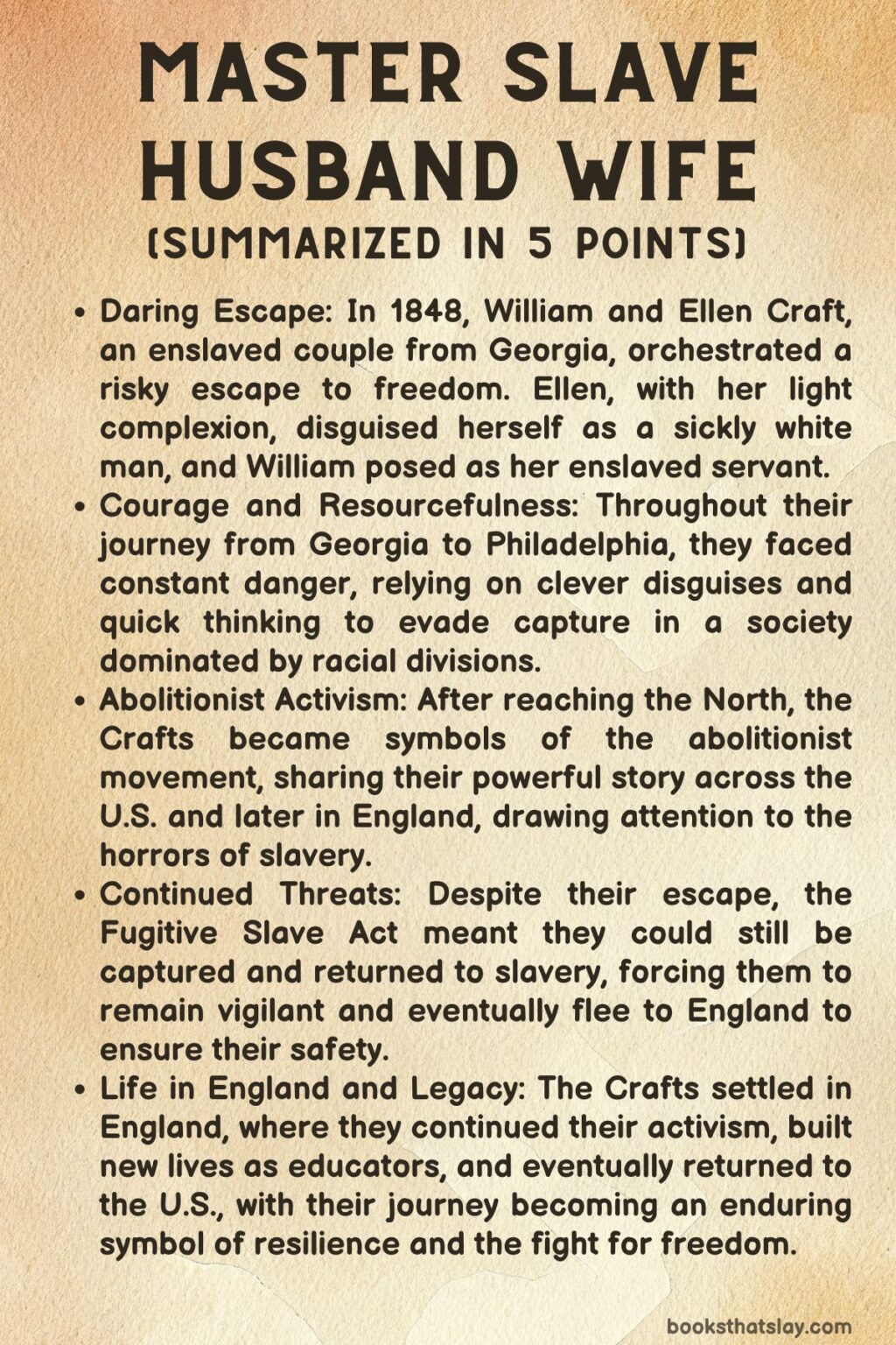 Master Slave Husband Wife Summary and Analysis