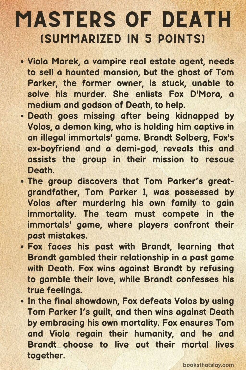 Masters of Death Summary, Characters and Themes