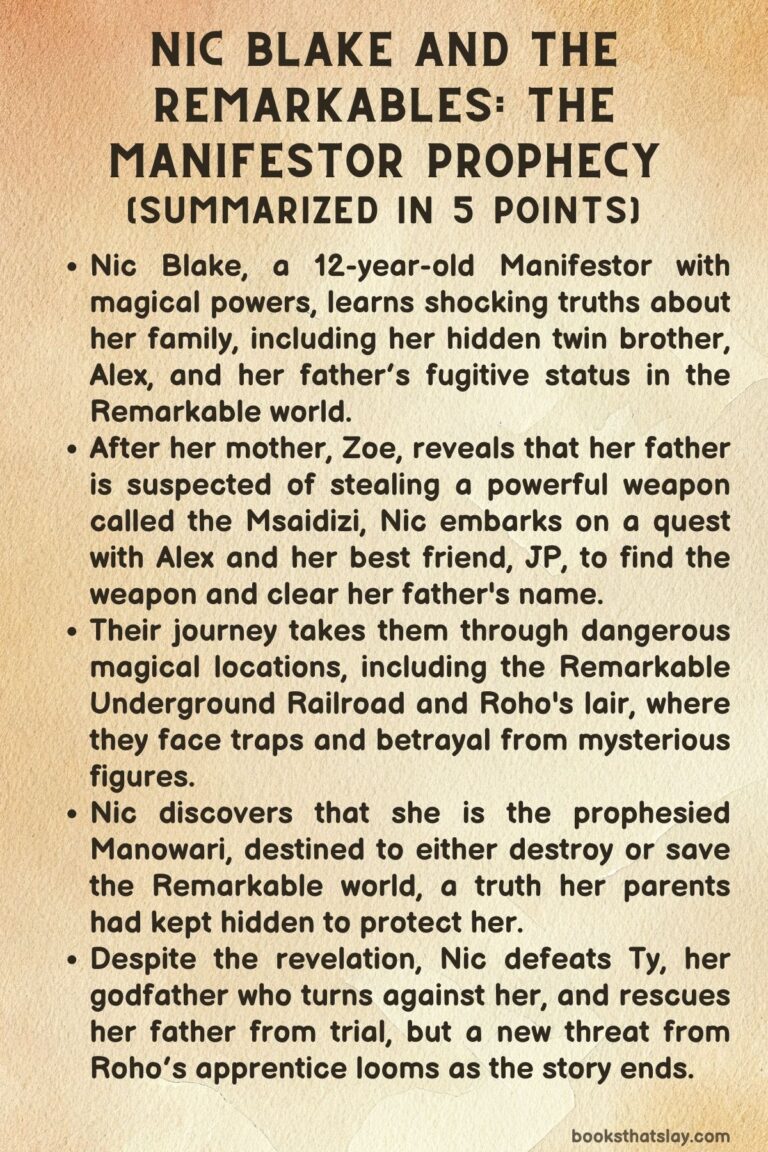 Nic Blake and the Remarkables: The Manifestor Prophecy Summary ...