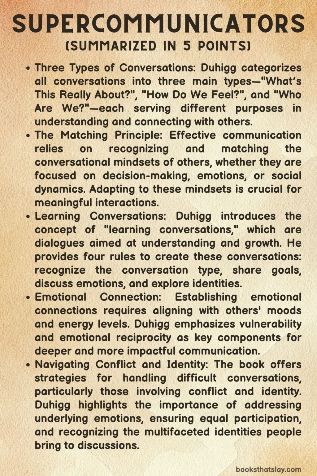Supercommunicators Summary and Key Lessons