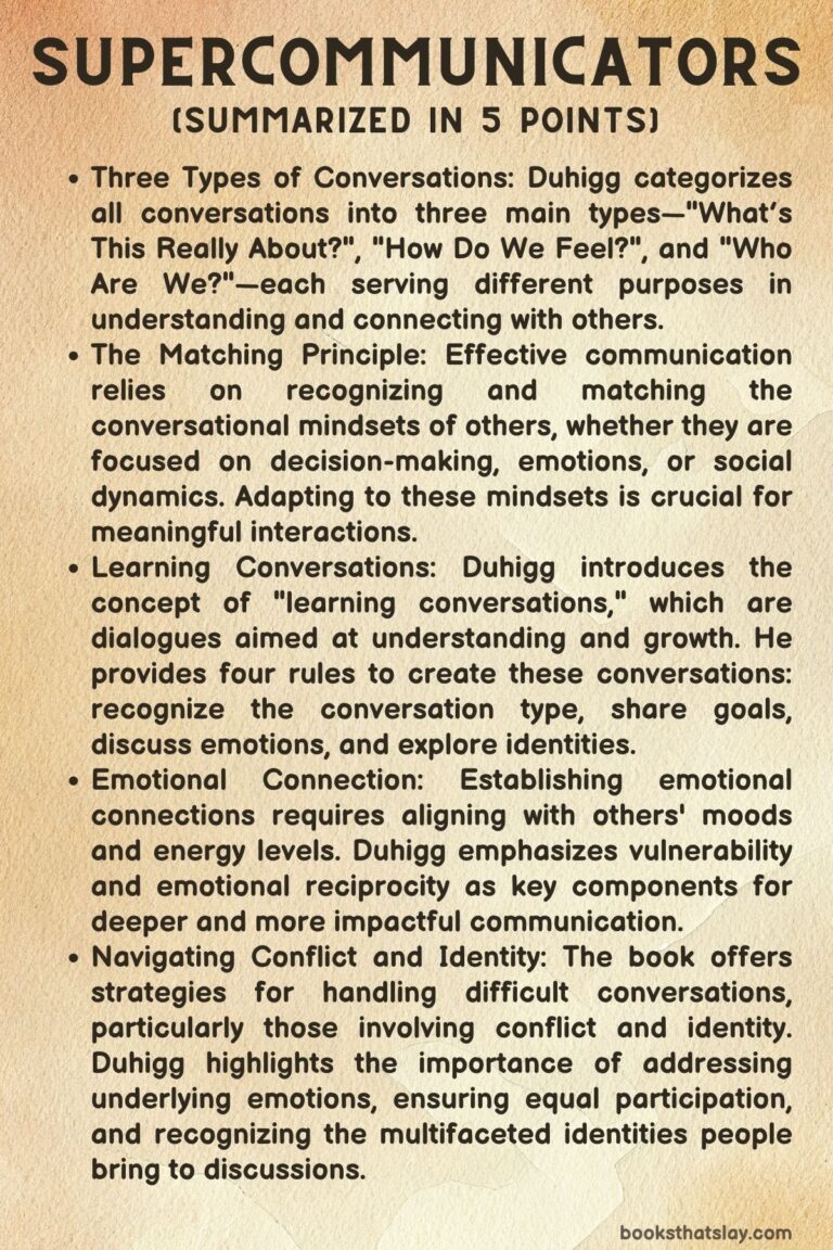 Supercommunicators Summary and Key Lessons