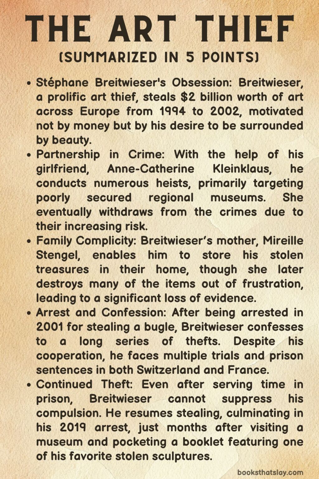 The Art Thief Summary and Analysis