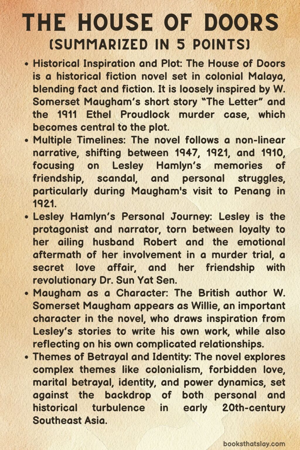 The House of Doors Summary, Characters and Themes