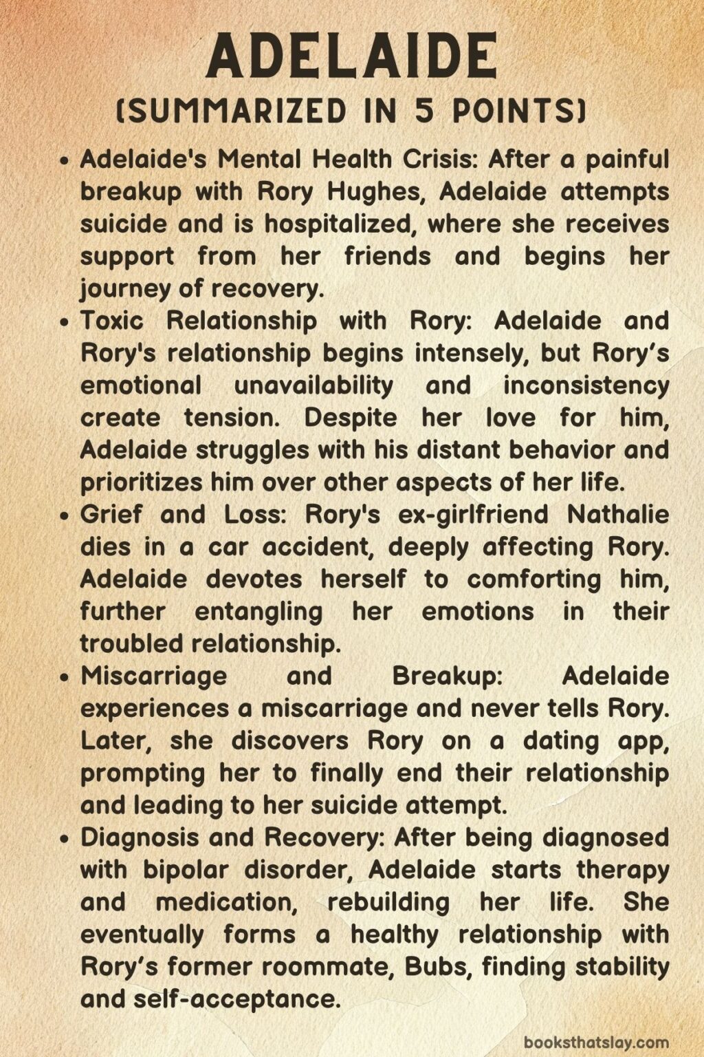 Adelaide by Genevieve Wheeler Summary, Characters and Themes