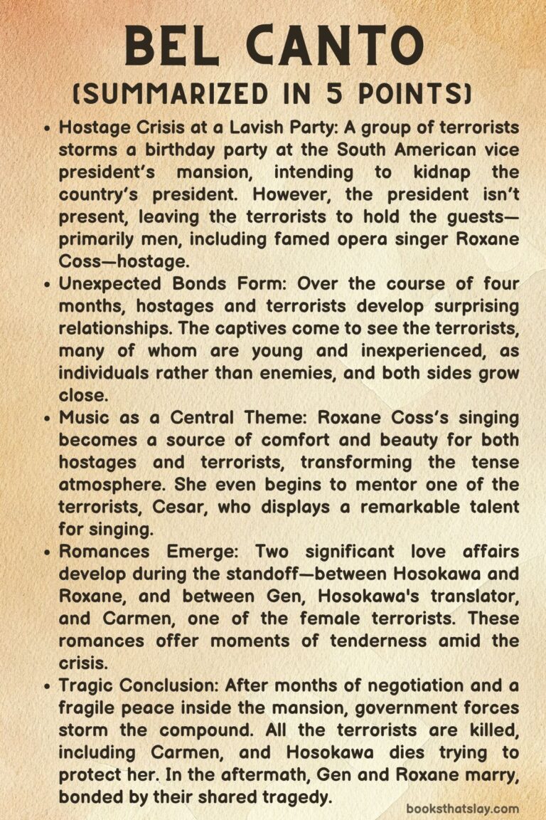 Bel Canto by Ann Patchett Summary, Characters and Themes