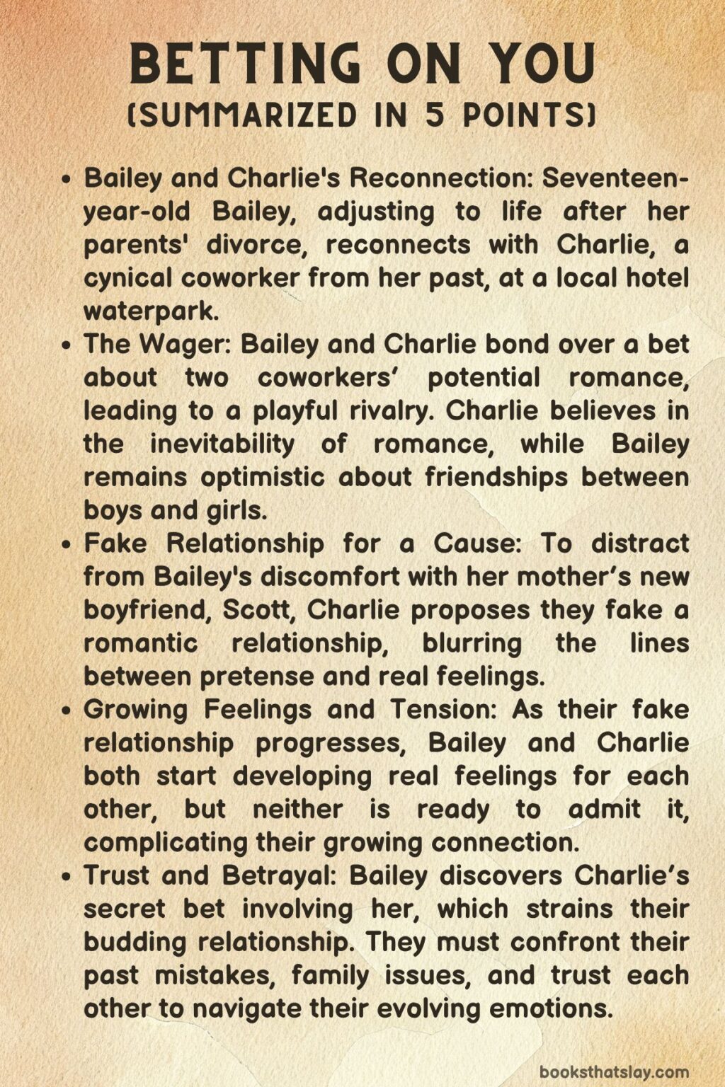 Betting on You Summary, Characters and Themes