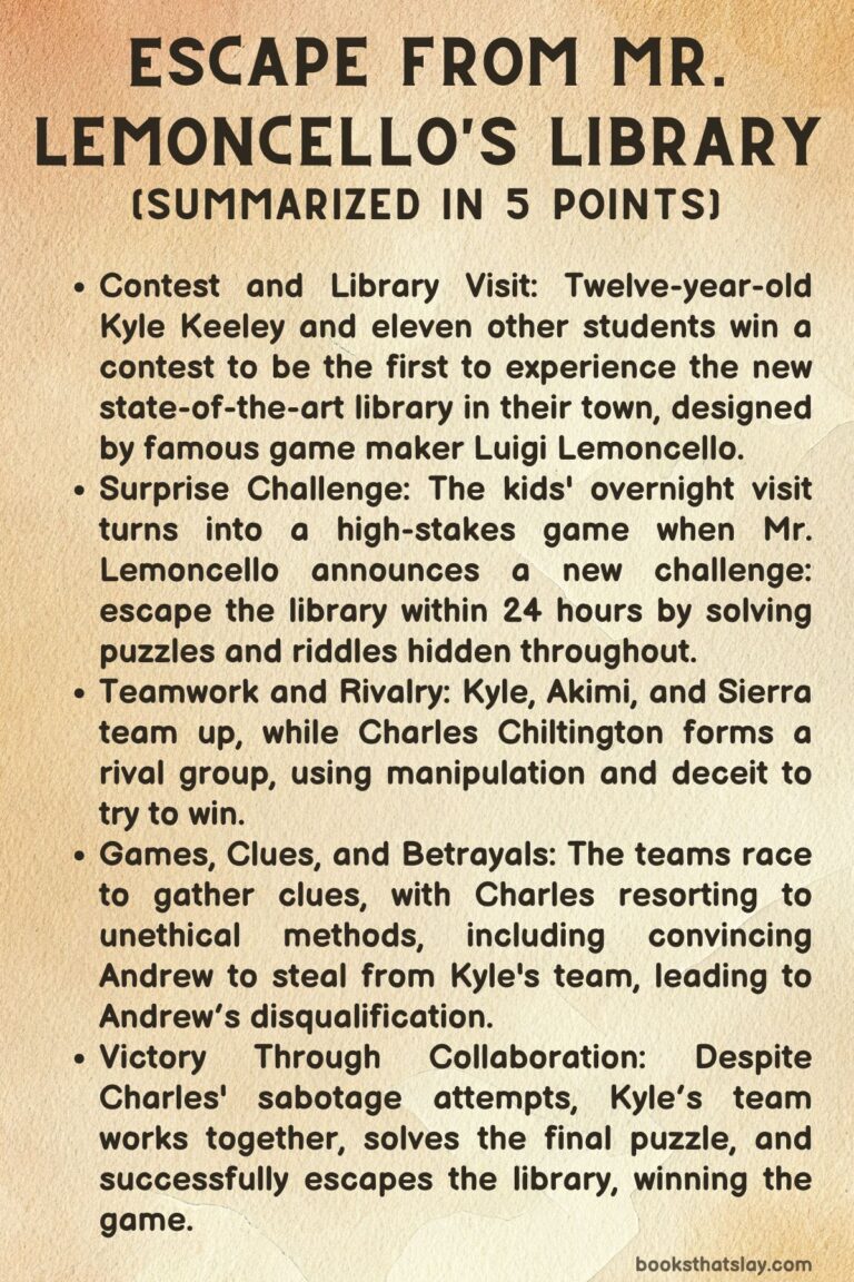 Escape from Mr. Lemoncello's Library Summary, Characters and Themes