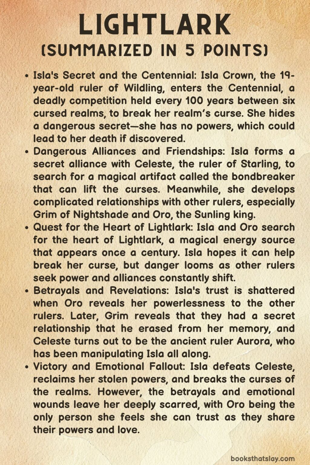 Lightlark Summary, Characters and Themes