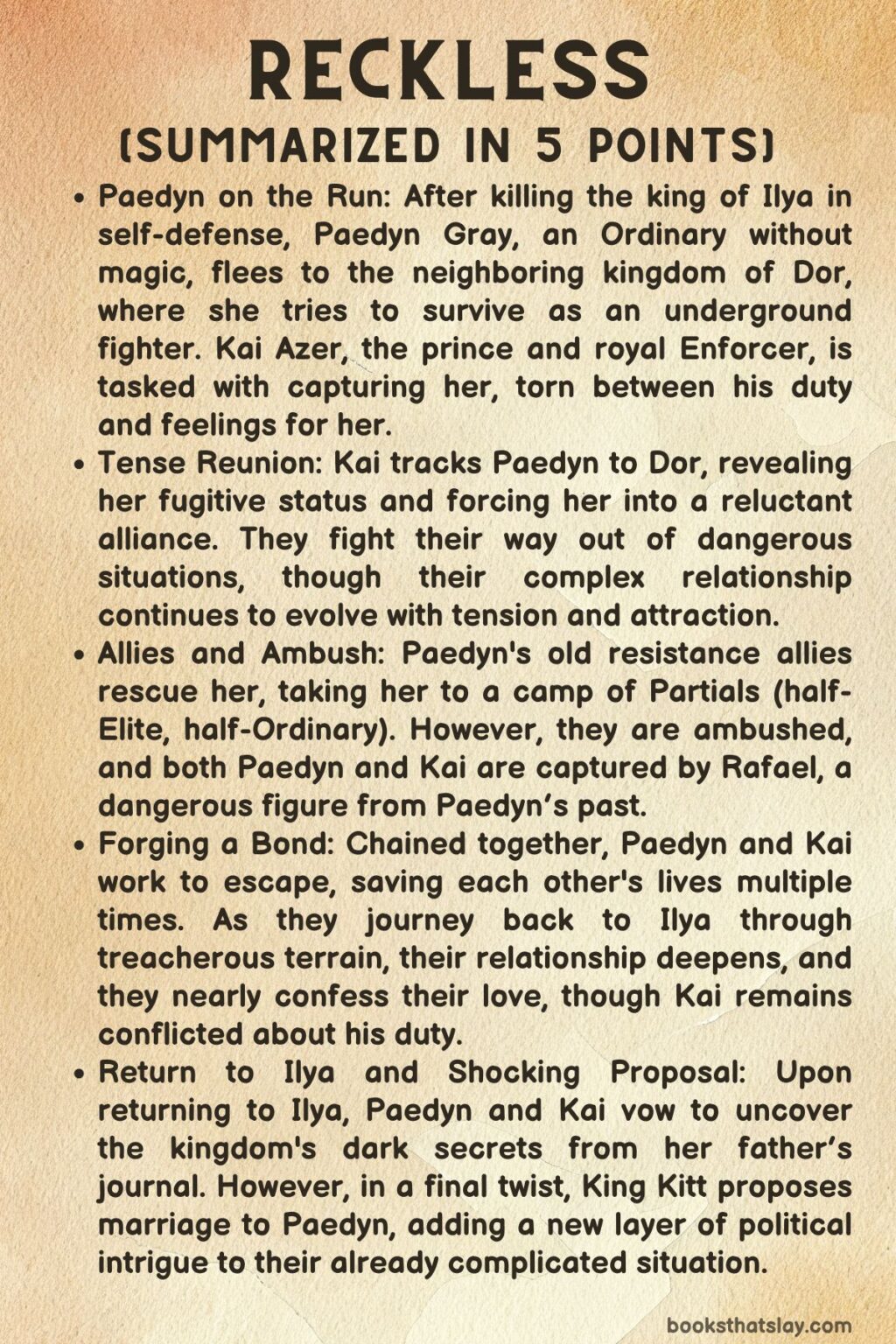 Reckless by Lauren Roberts Summary, Characters and Themes