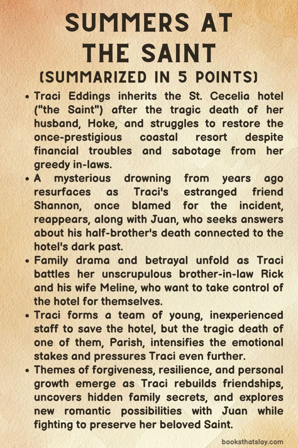 Summers at the Saint Summary, Themes and Review