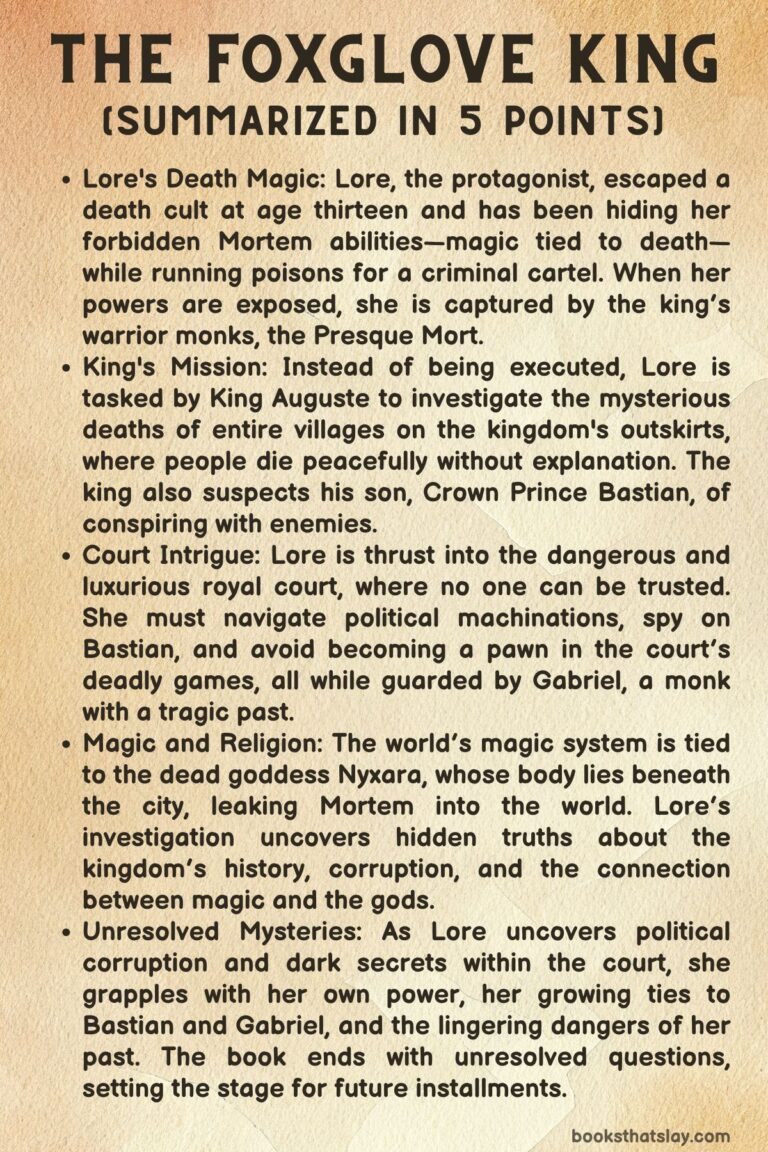 The Foxglove King Summary, Characters and Themes