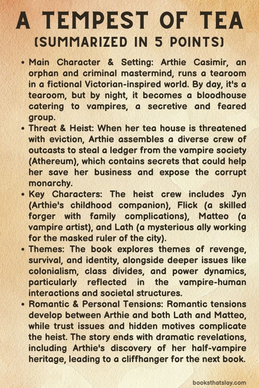 A Tempest of Tea Summary, Characters and Themes