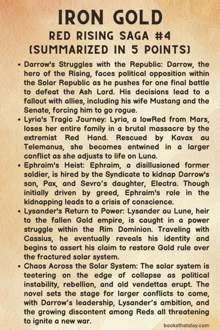 Iron Gold by Pierce Brown Summary, Characters and Themes