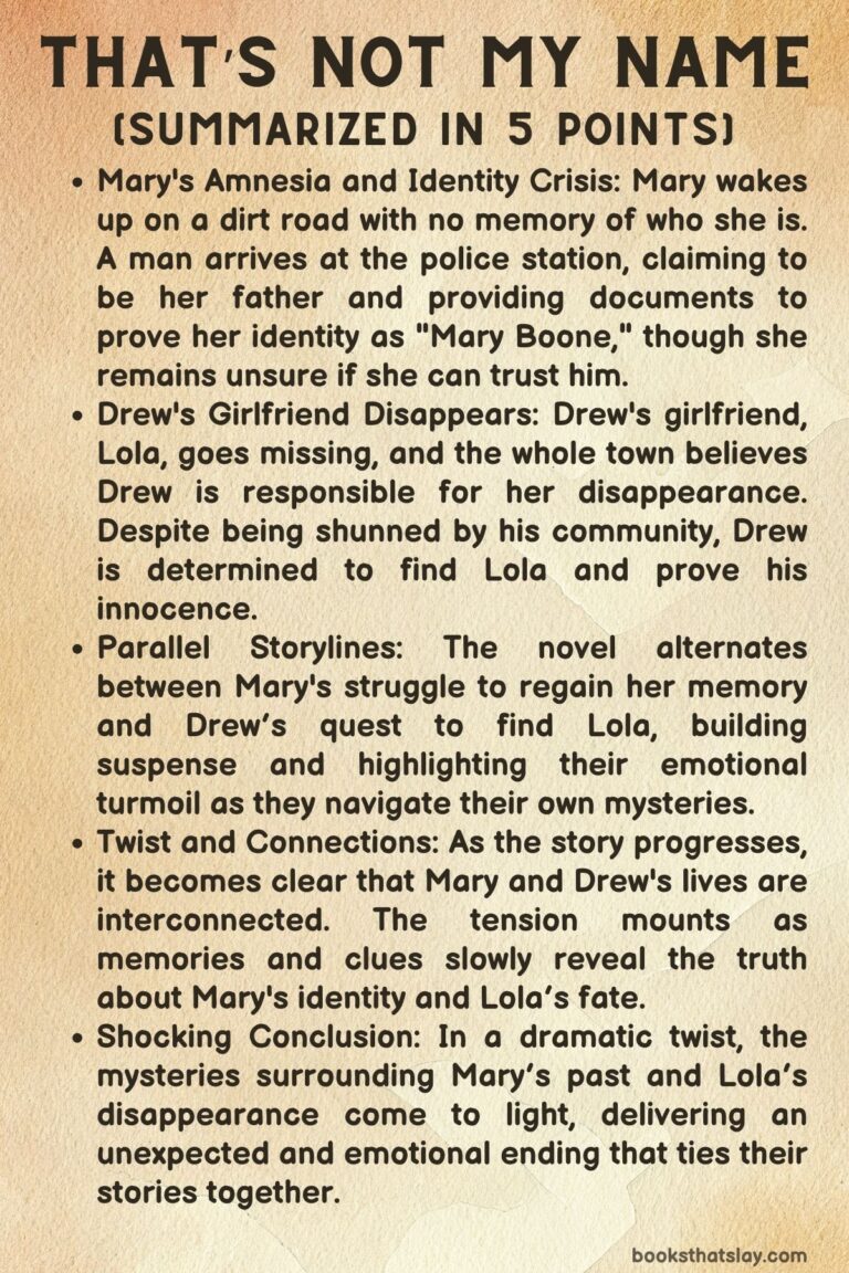 That's Not My Name Summary, Characters and Themes