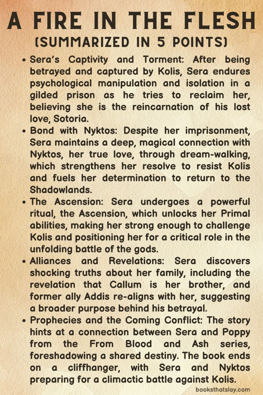 A Fire in the Flesh Summary, Characters and Themes