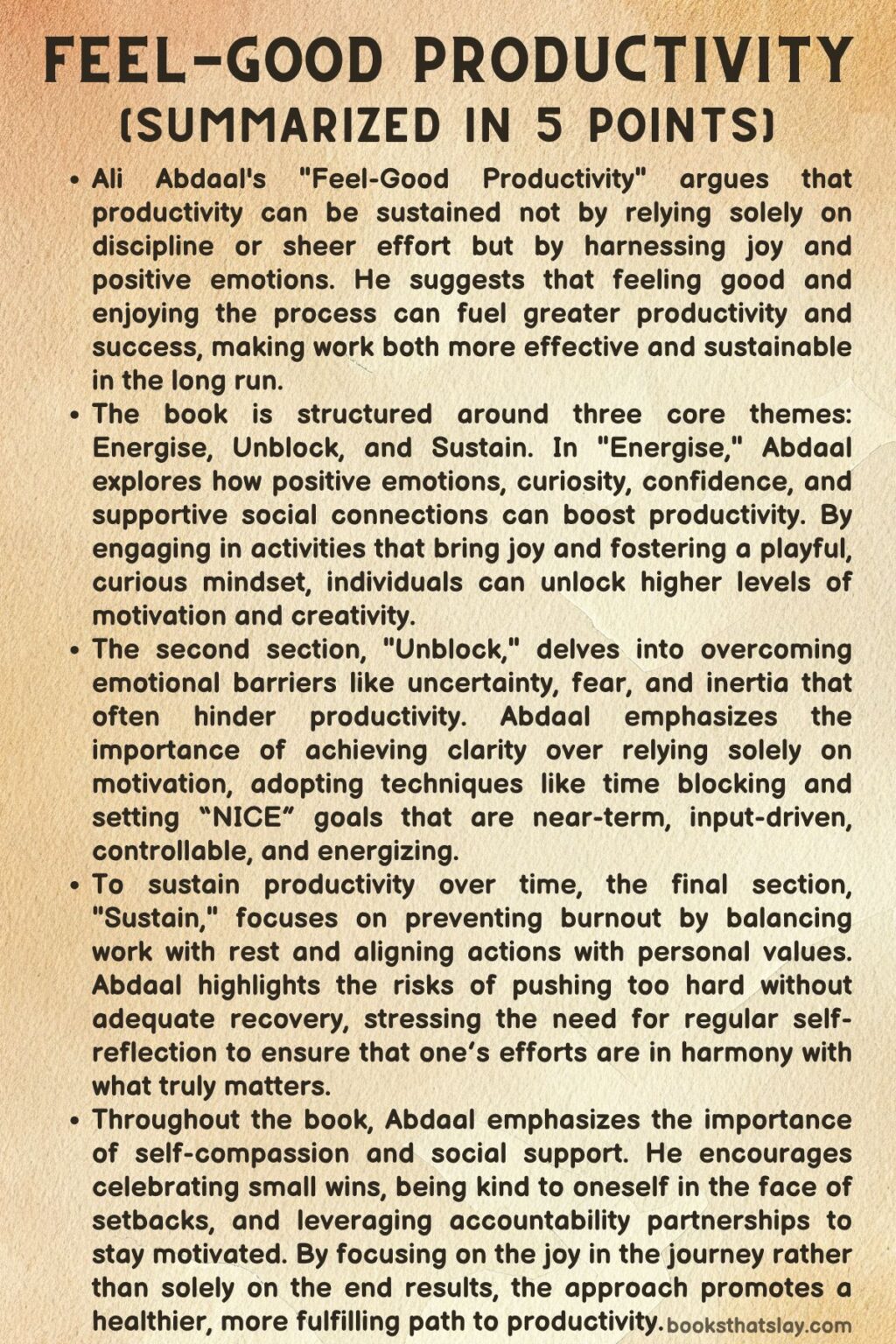 Feel-Good Productivity by Ali Abdaal Summary and Analysis