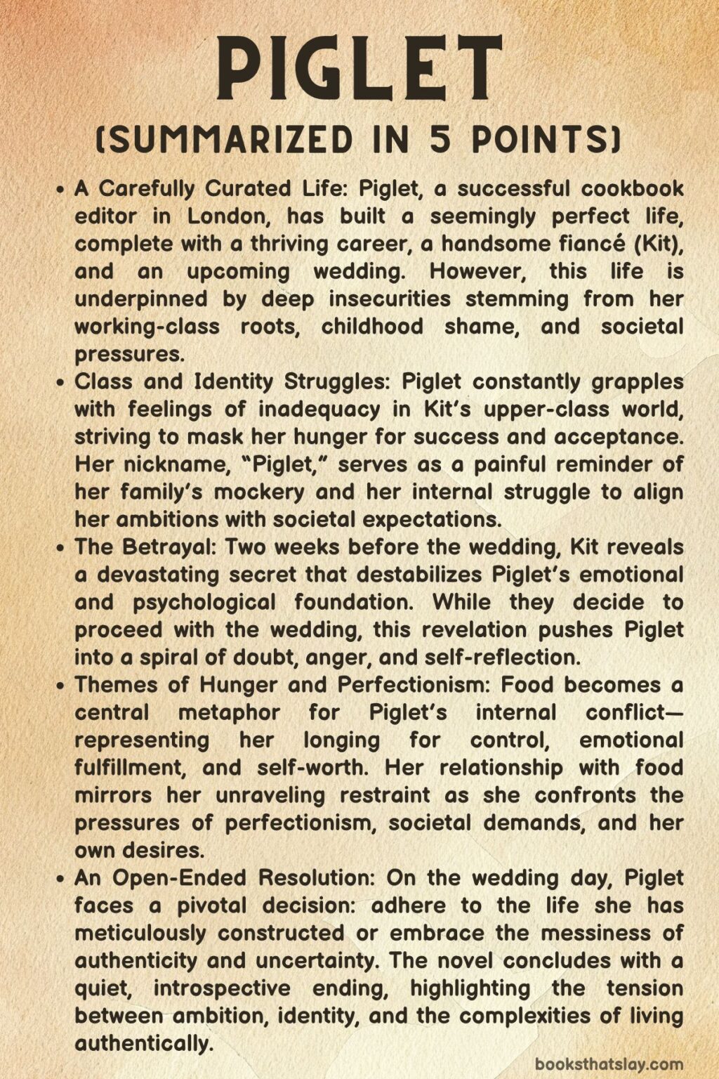 Piglet by Lottie Hazell Summary, Characters and Themes