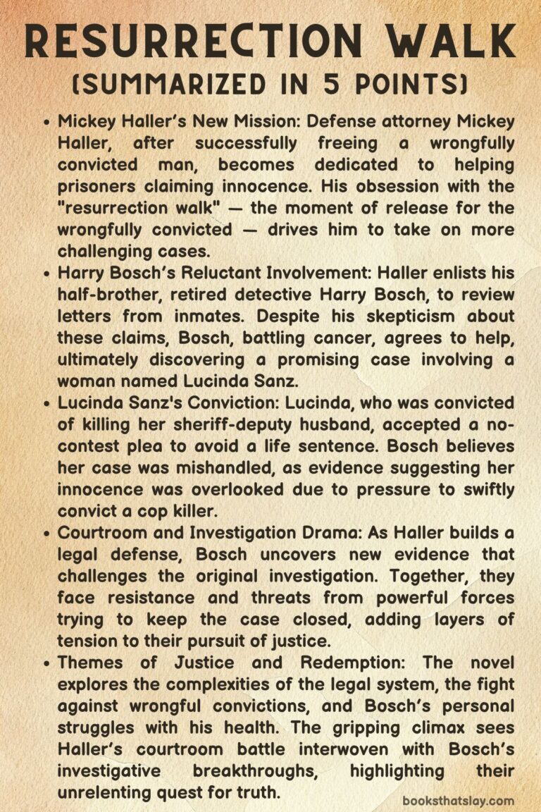 Resurrection Walk by Michael Connelly Summary, Characters and Themes