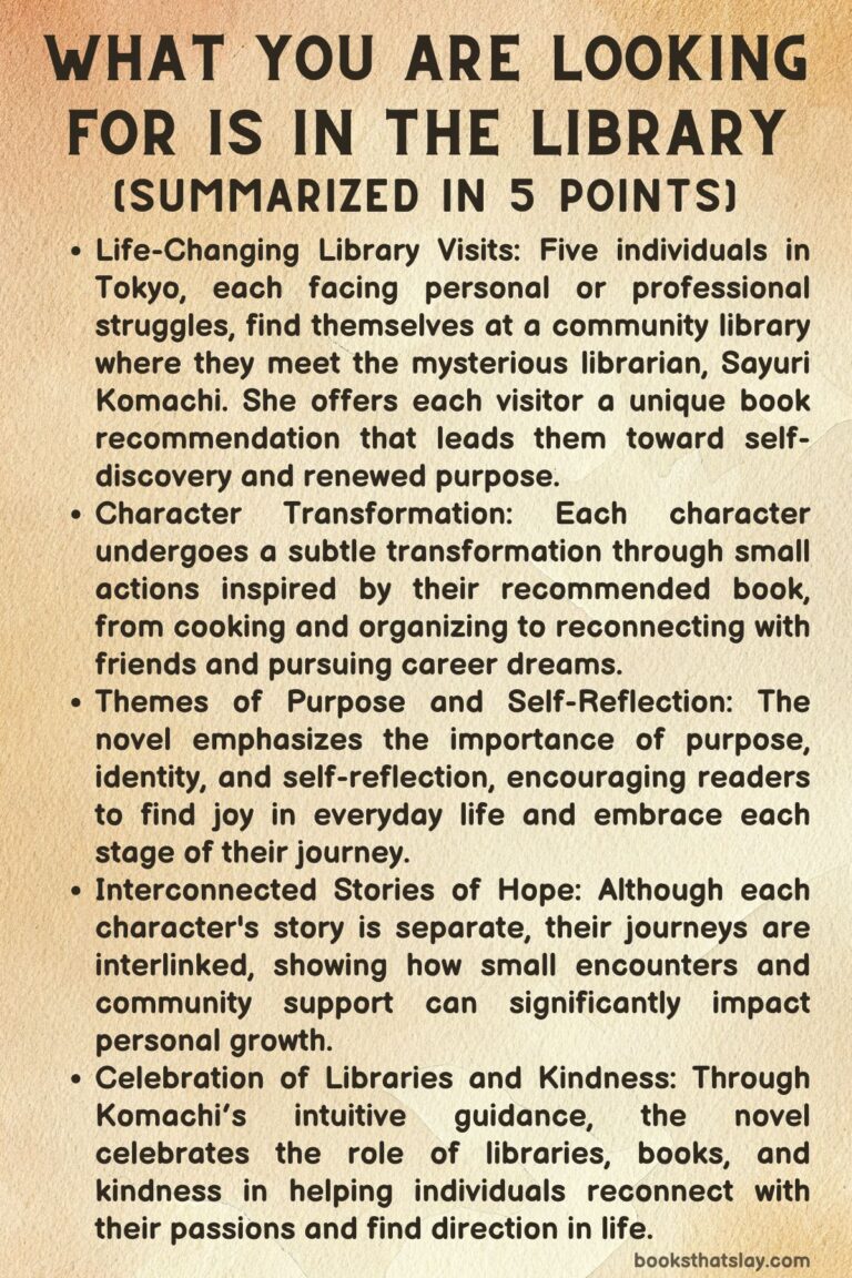 What You Are Looking For Is in the Library Summary, Characters and Themes