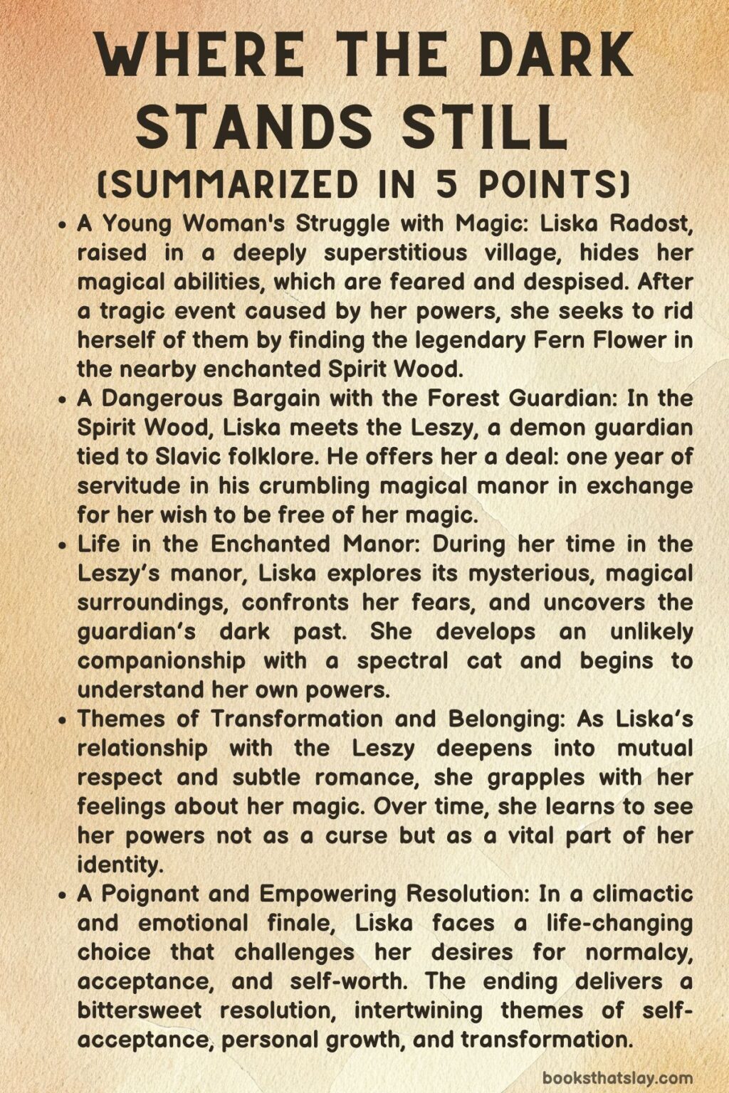 Where The Dark Stands Still Summary, Characters and Themes