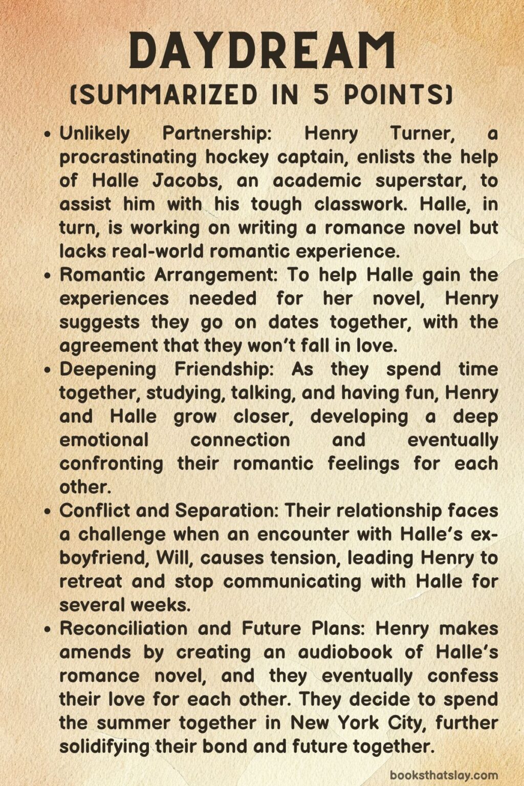 Daydream by Hannah Grace Summary, Characters and Themes