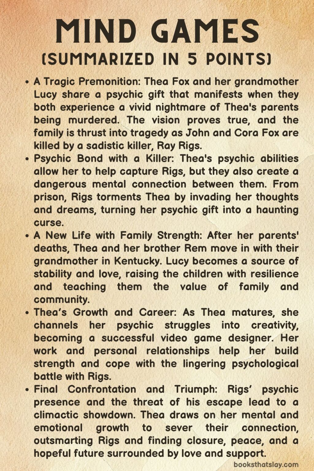 Mind Games by Nora Roberts Summary, Characters and Themes