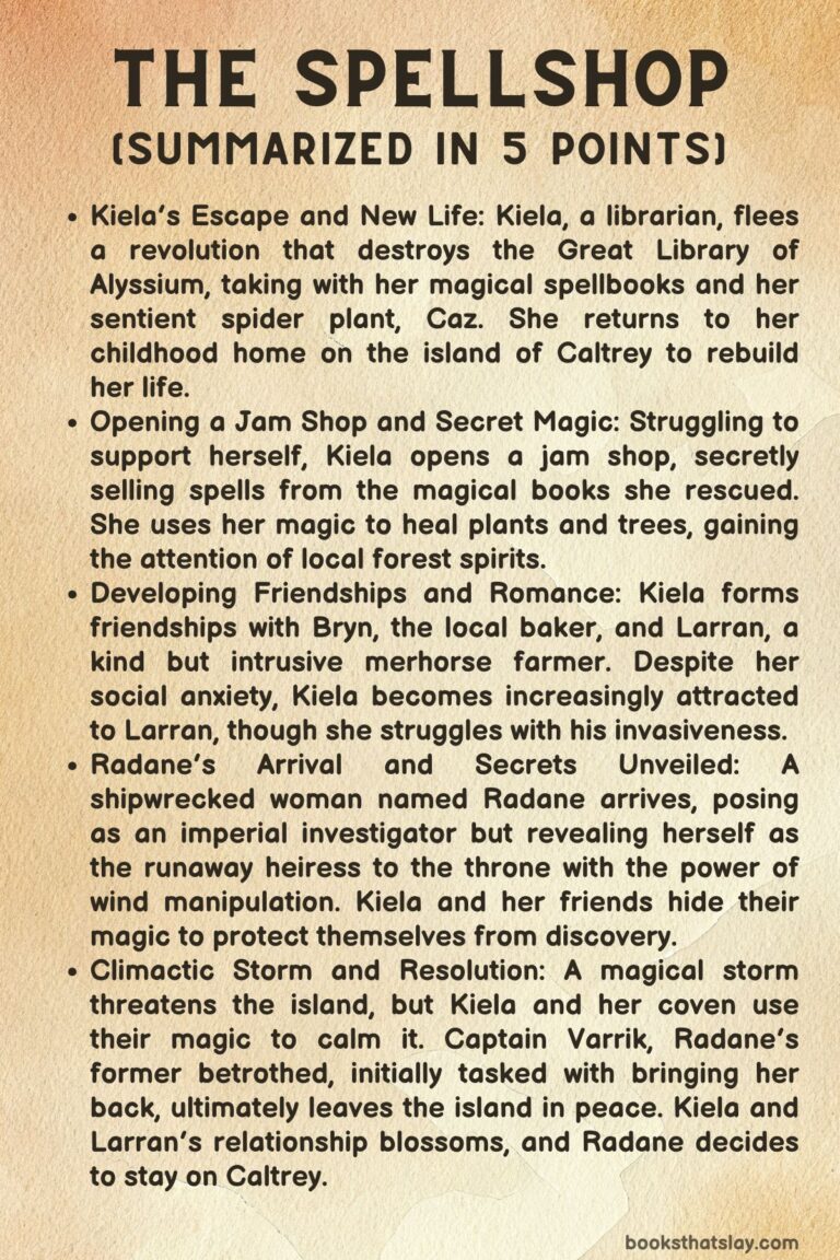 The Spellshop Summary, Characters and Themes