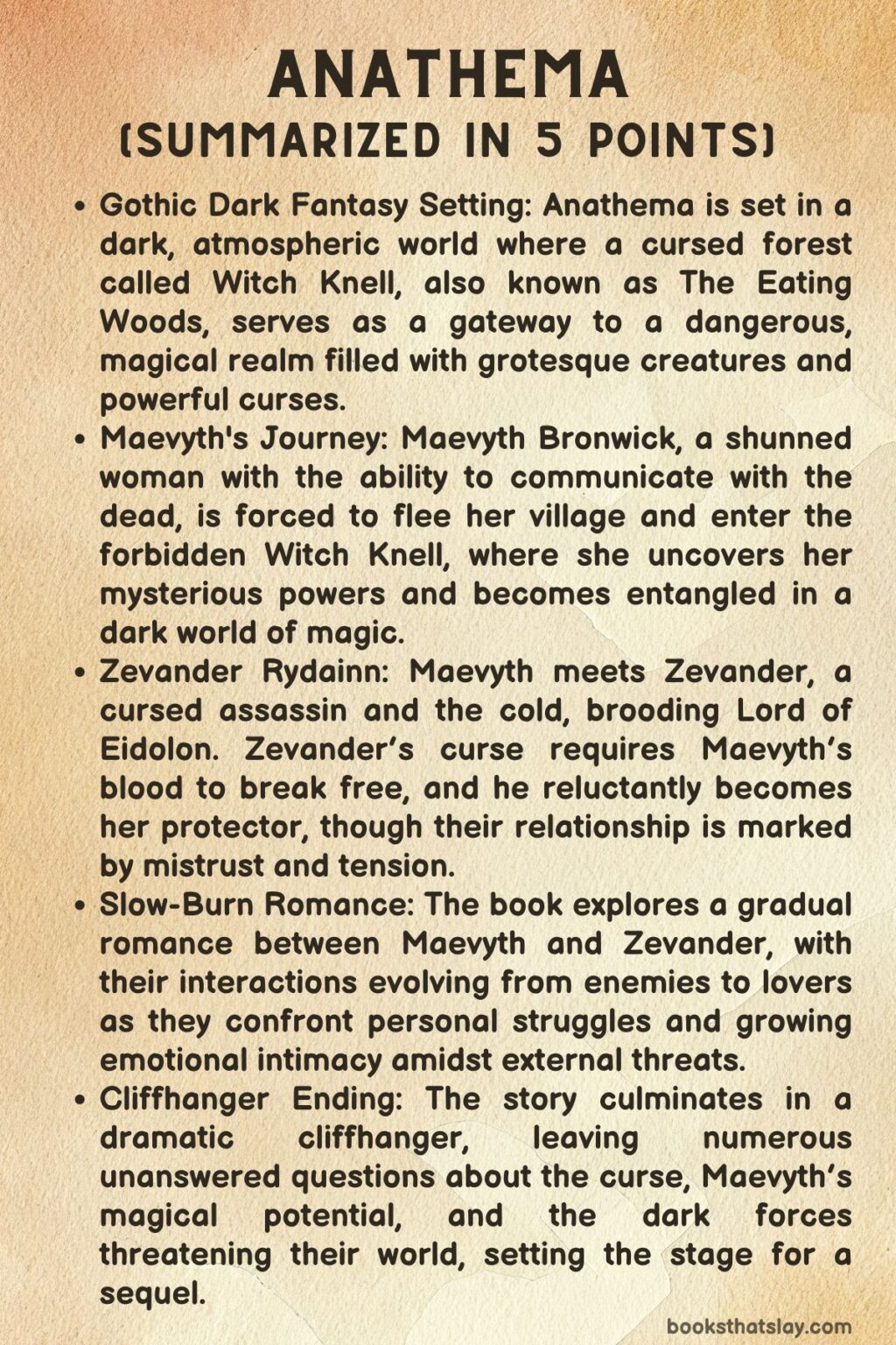 Anathema by Keri Lake Summary, Characters and Themes