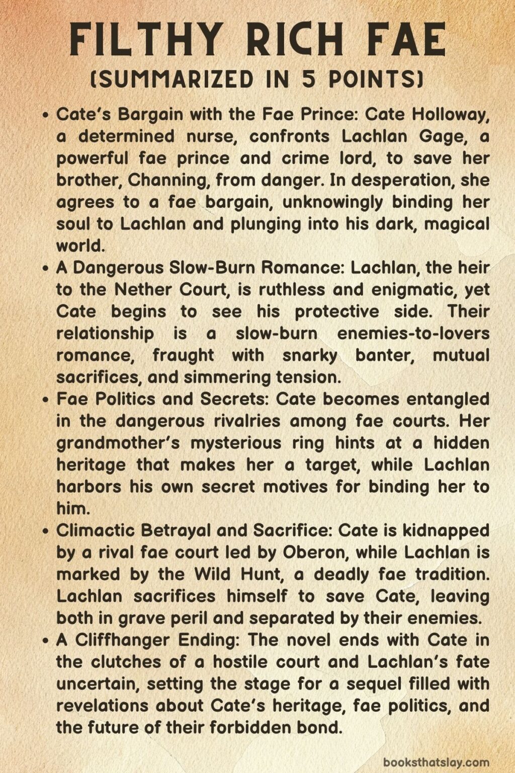Filthy Rich Fae Summary, Characters and Themes