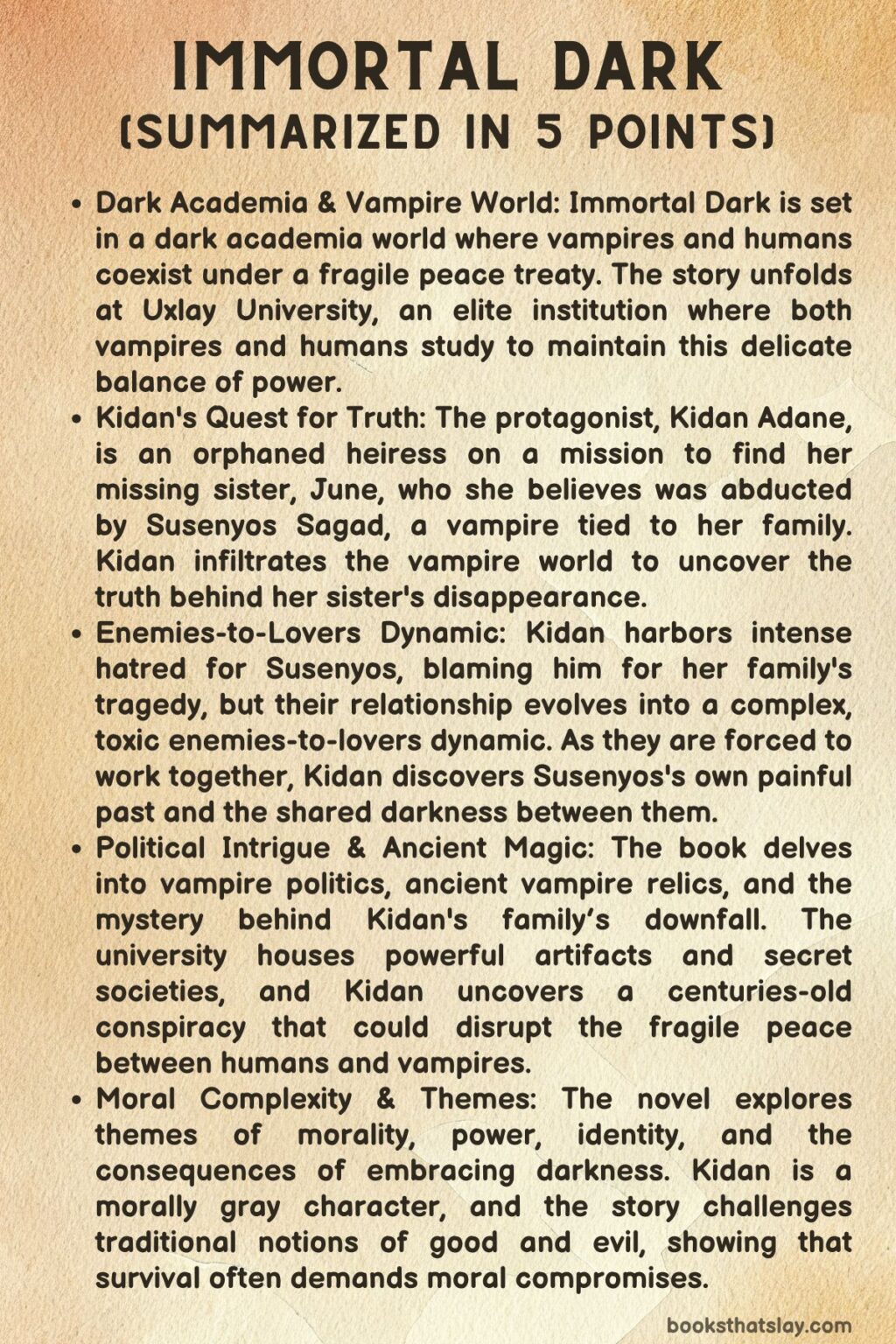 Immortal Dark by Tigest Girma Summary, Characters and Themes