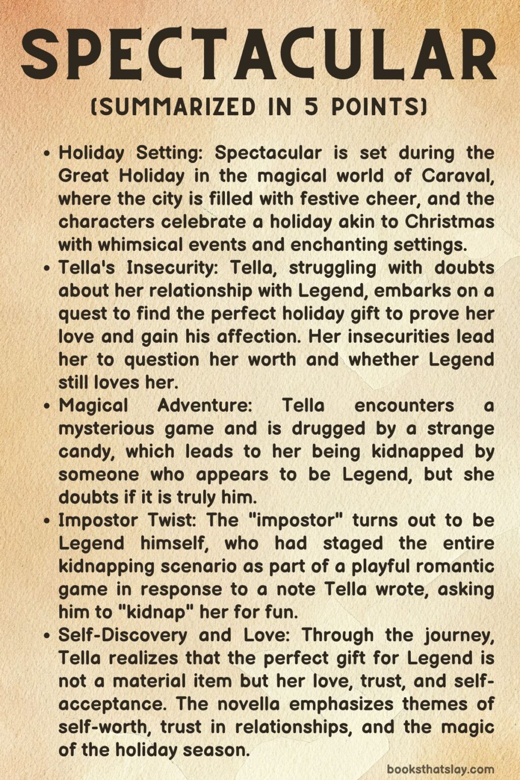 Spectacular by Stephanie Garber Summary, Characters and Themes