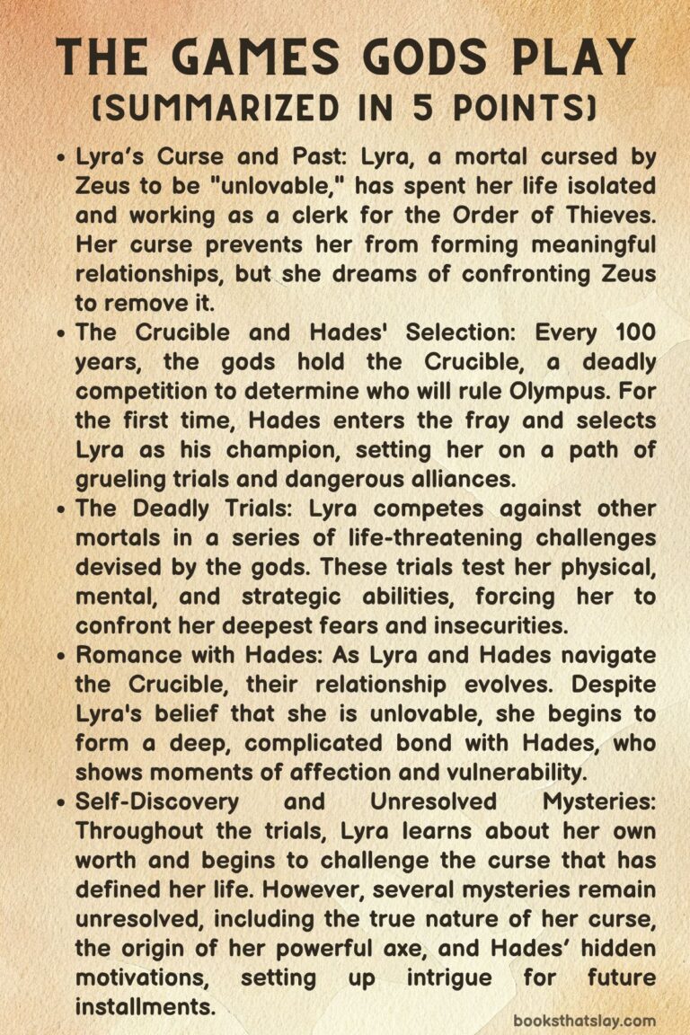 The Games Gods Play Summary, Characters and Themes | Abigail Owen