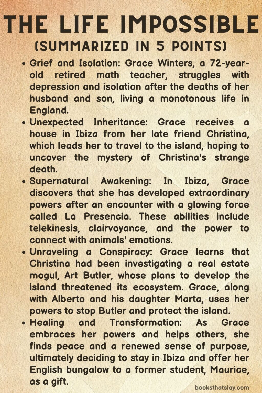 The Life Impossible Summary, Characters and Themes