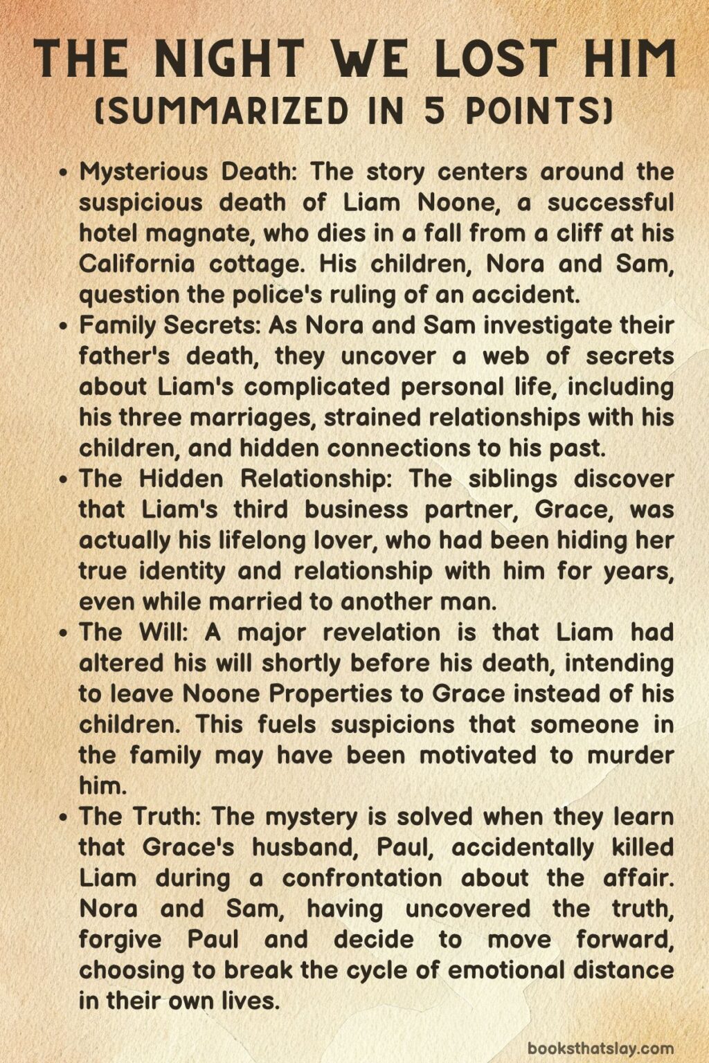 The Night We Lost Him Summary, Characters and Themes