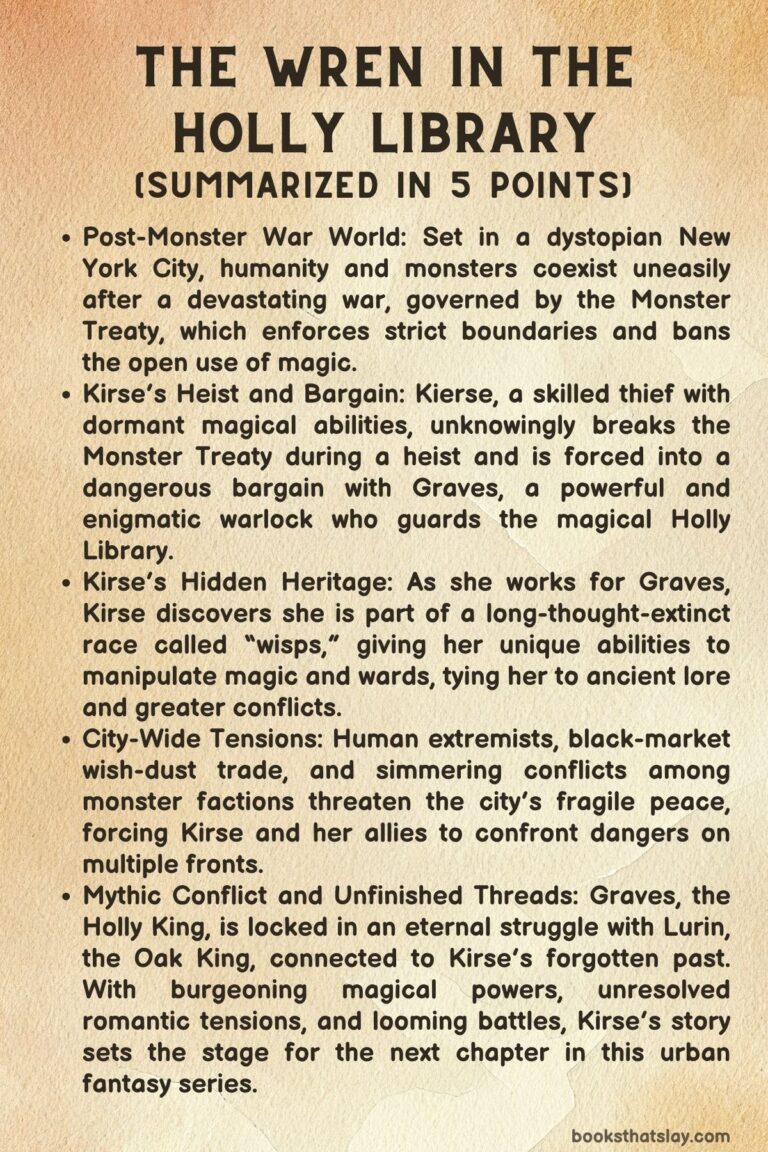 The Wren in the Holly Library Summary, Characters and Themes